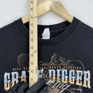 Alstyle | Shirts | Vintage Grave Digger Shirt Mens Medium Black Monster ...